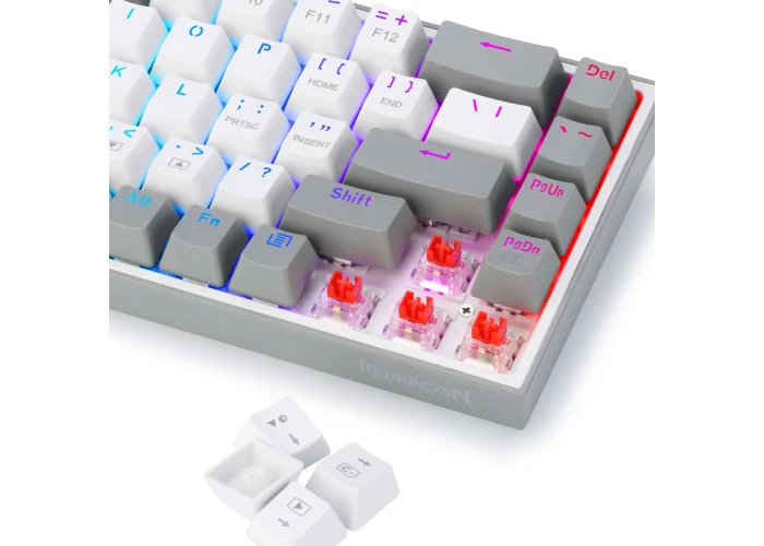 Redragon K631 CASTOR Gery 65% RGB Wired Gaming Keyboard price in Bangladesh – 68 Keys, Hot ...