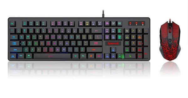 Redragon S107 RGB Gaming Keyboard Mouse Combo | Mechanical Feel, 3200 ...